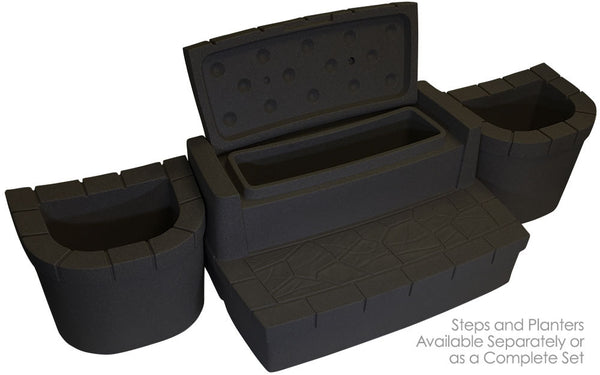 Deluxe Storage Steps and Planters Set — Blackstone| Spa Parts Warehouse